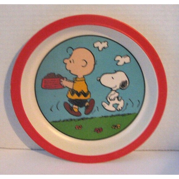 Peanuts | Dining | Peanuts Charlie Brown Snoopy Plastic Plate 8 | Poshmark